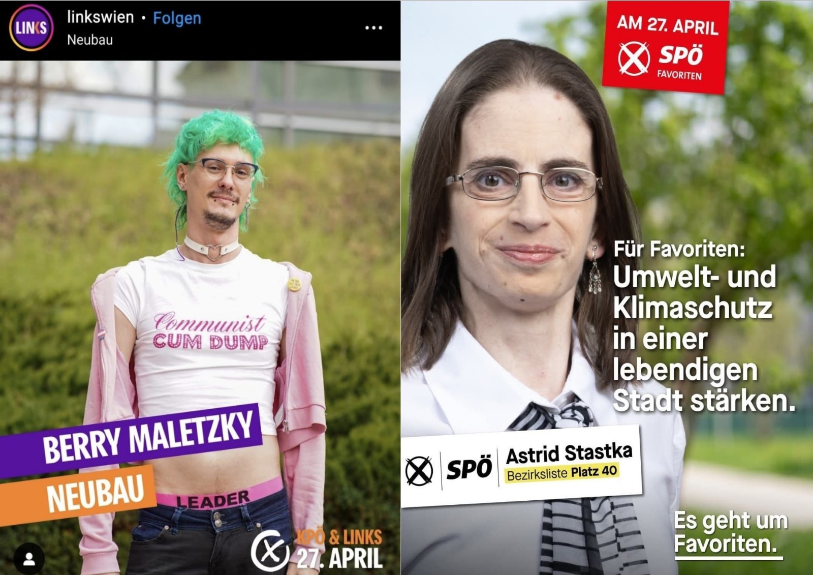 Mann in Frauenkleidern wirbt für die SPÖ, wegen Untreue Angeklagter für ...